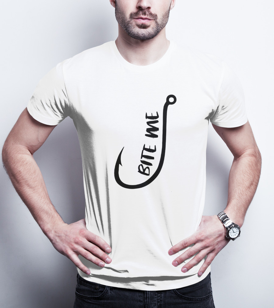 Bite Me Funny Fishing Hook T-Shirt