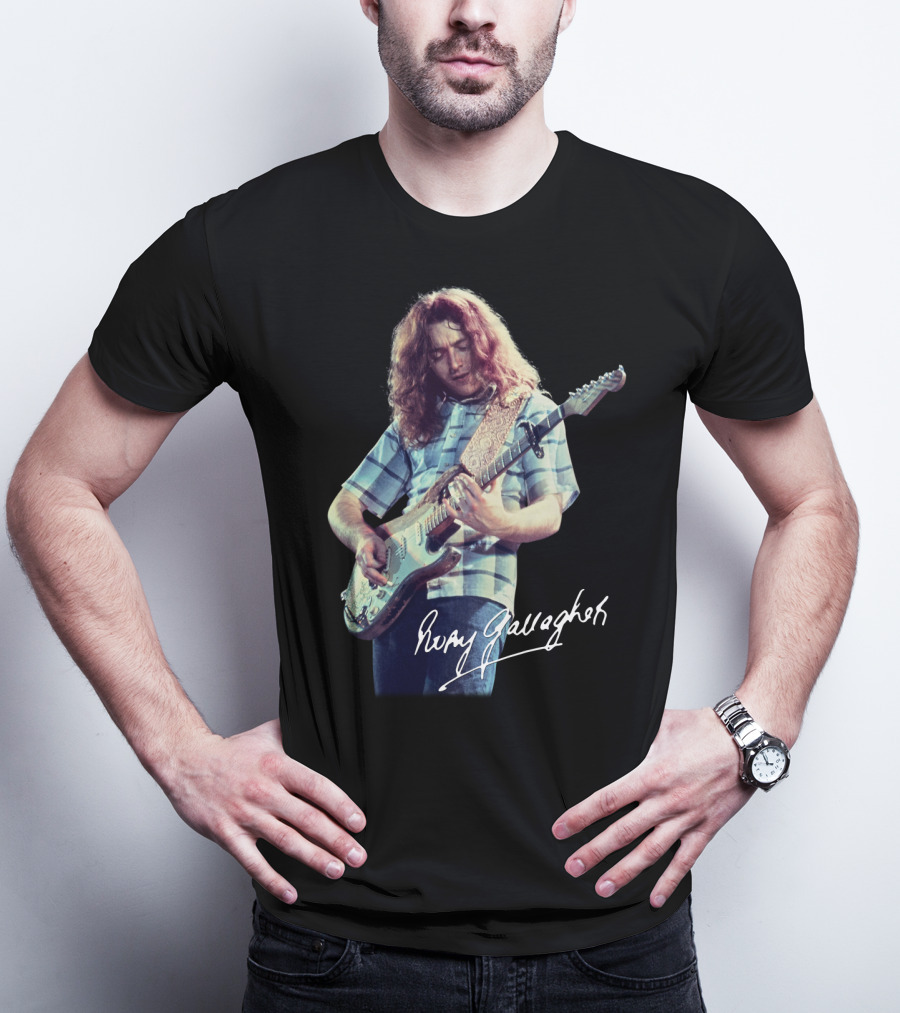 Rory Gallagher Iconic Guitarist With Signature Blues Performance T-Shirt