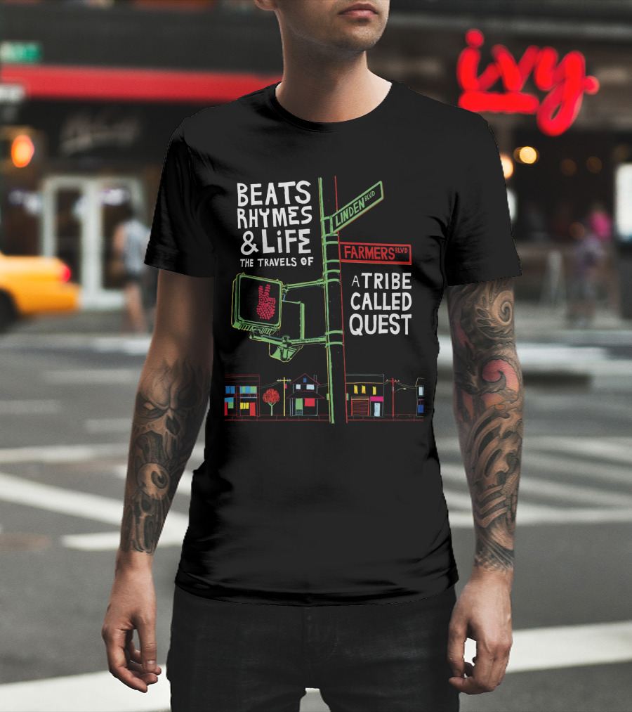 Beats Rhymes And Life The Travels Of A Tribe Called Quest Linden Blvd Farmers Blvd T-Shirt
