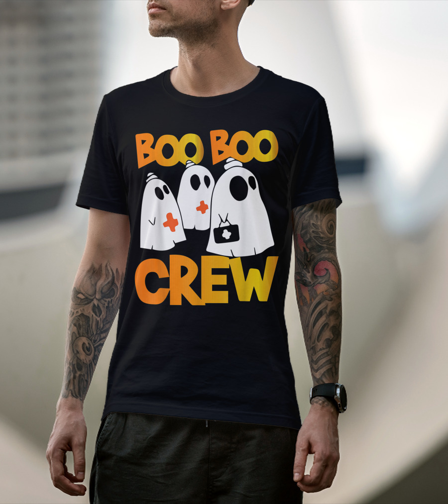 Boo Boo Crew Nurse Ghost Halloween T-Shirt