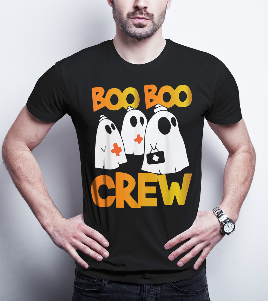 Boo Boo Crew Nurse Ghost Halloween T-Shirt