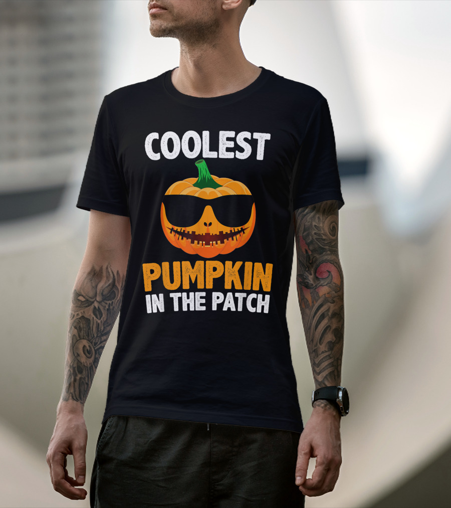 Coolest Pumpkin In The Patch With Sunglasses T-Shirt