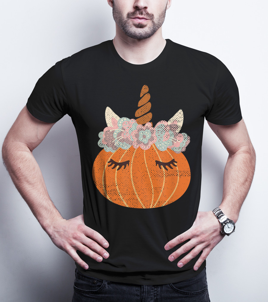 Halloween Cute Pumpkin Unicorn Costume Best T-Shirt