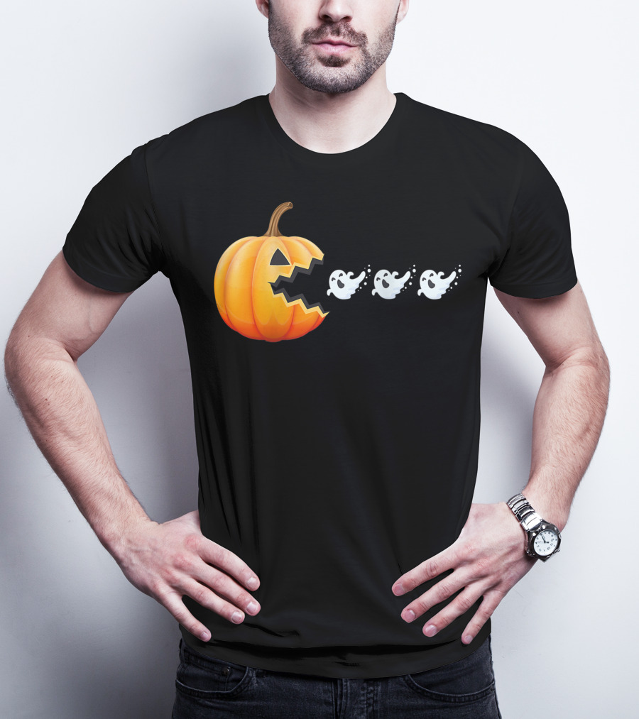 Funny Pumpkin Eating Ghosts Halloween Best T-Shirt