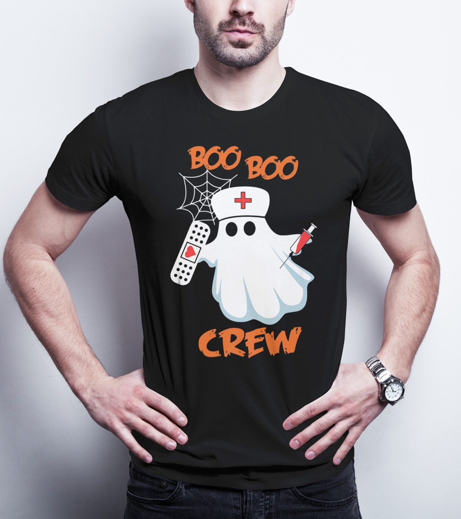 Boo Boo Crew Funny Halloween Nurse RN Medical EMS Staff T-Shirt