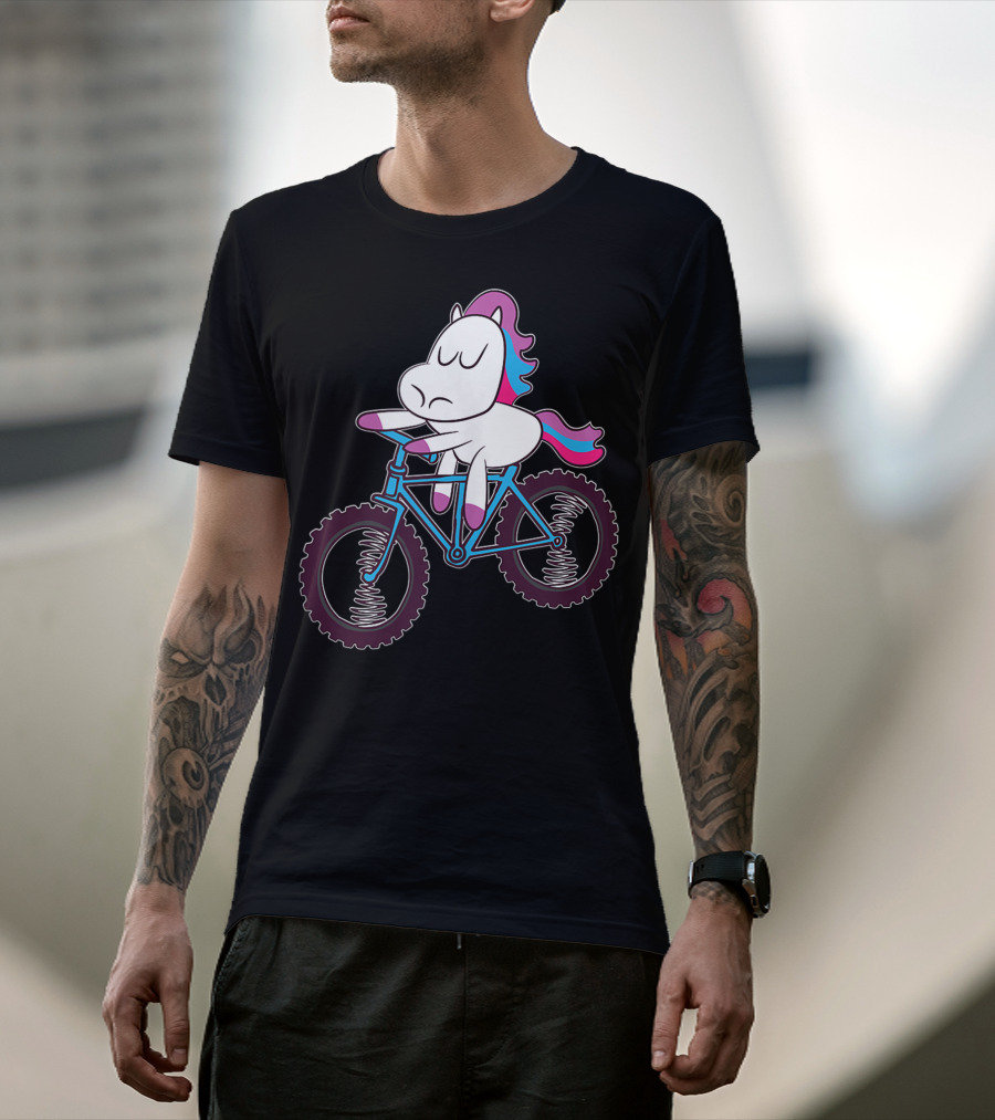 Mountain Bike Unicorn Riding Adventure T-Shirt