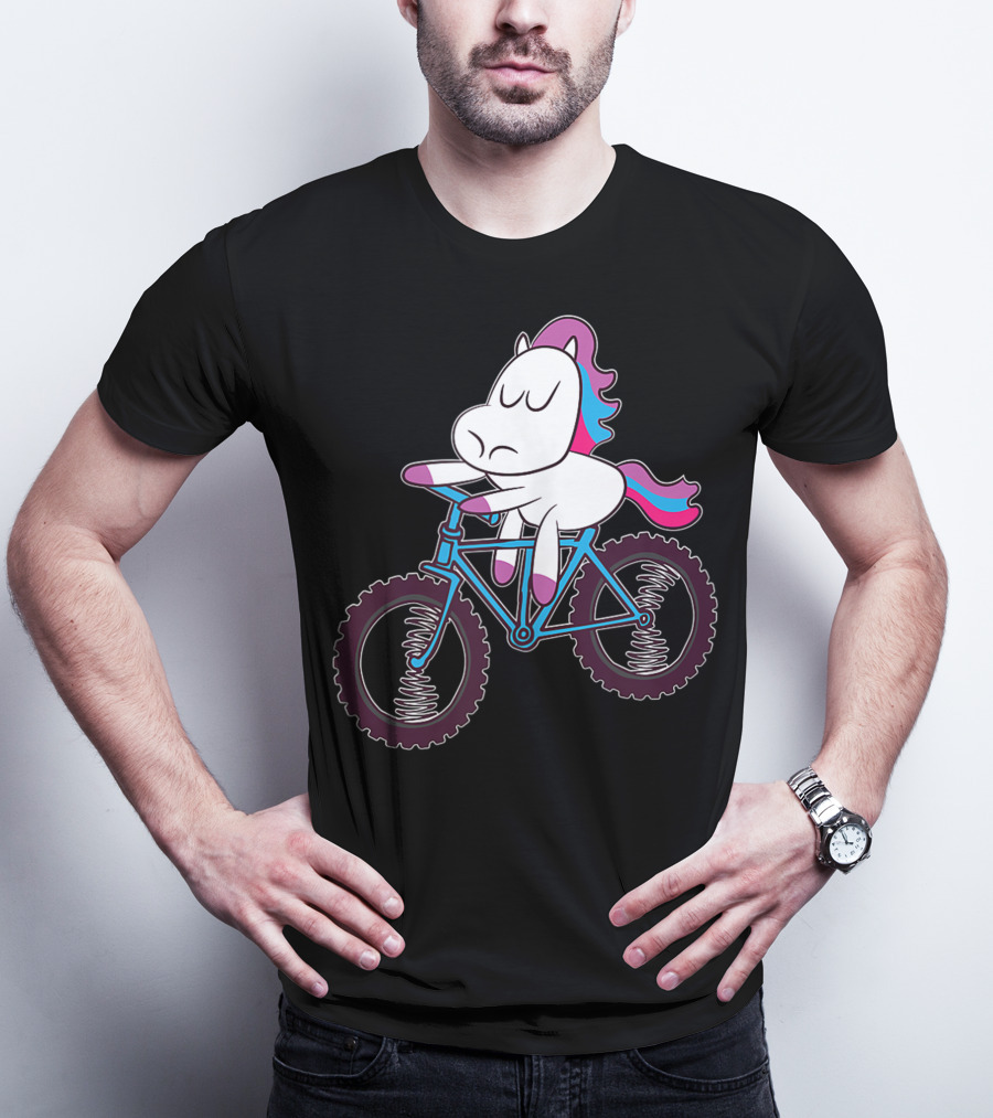 Mountain Bike Unicorn Riding Adventure T-Shirt