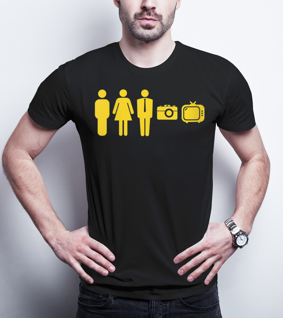 Person Woman Man Camera TV Icons T-Shirt