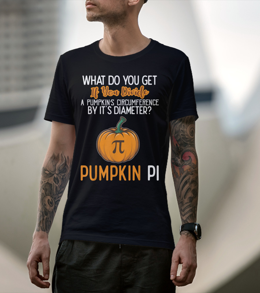 Funny Pumpkin Pi Math Teacher Halloween Costume Joke T-Shirt