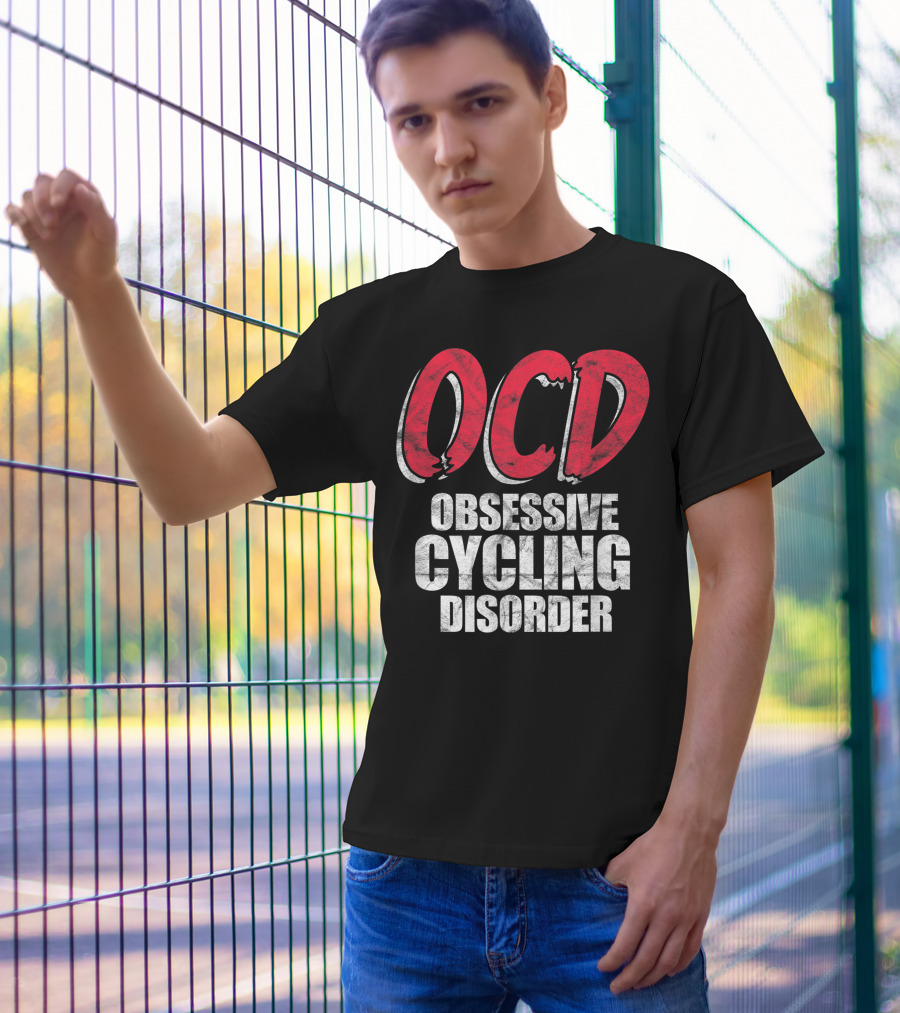 OCD Obsessive Cycling Disorder Funny Bike Cycling Biking Basic T-Shirt