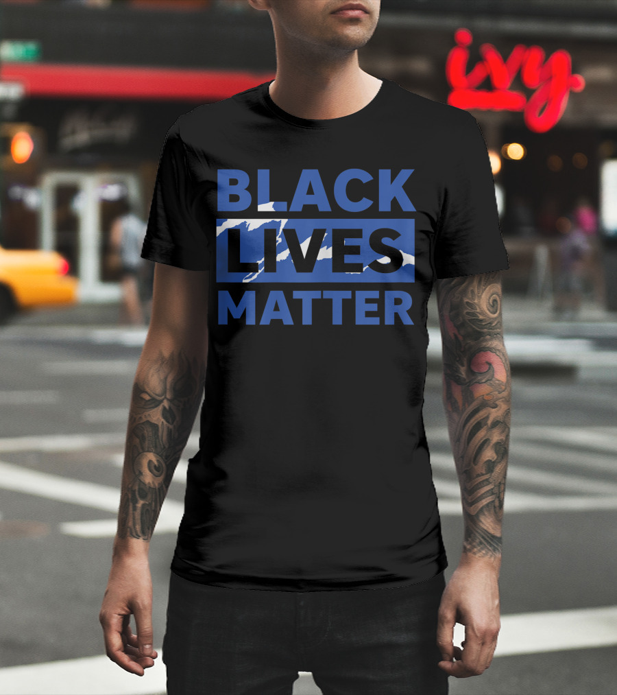 Black Lives Matter Blue White Wave Foamposite One Best T-Shirt
