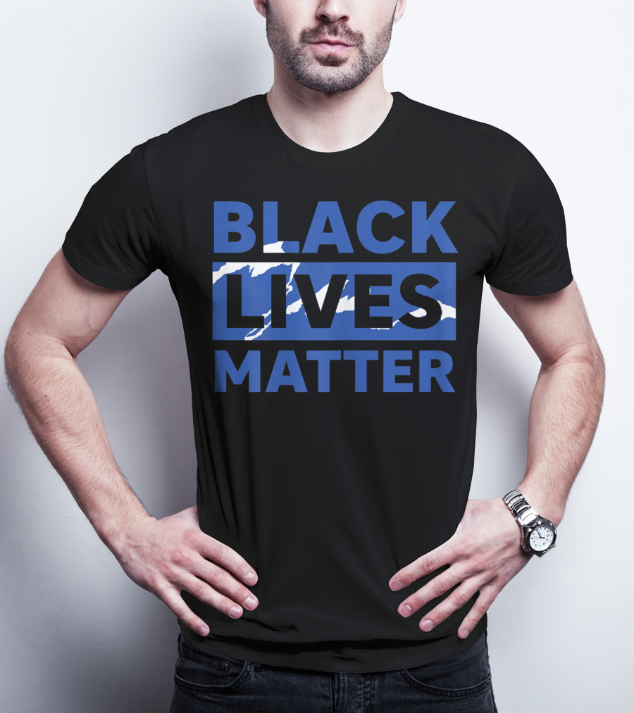 Black Lives Matter Blue White Wave Foamposite One Best T-Shirt