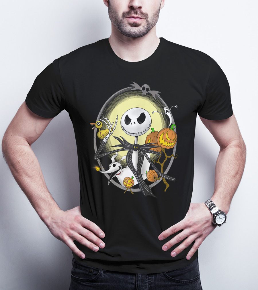 Jack Skellington Halloween Best With Zero And Pumpkins T-Shirt