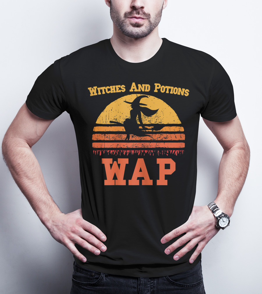 Wap Witches And Potions Retro Halloween T-Shirt