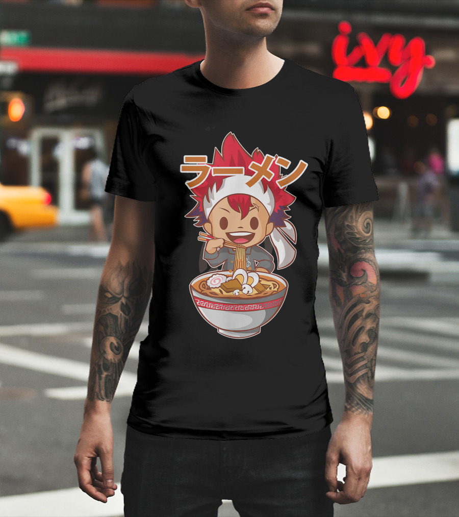 Ramen Anime Character Eating Noodles T-Shirt