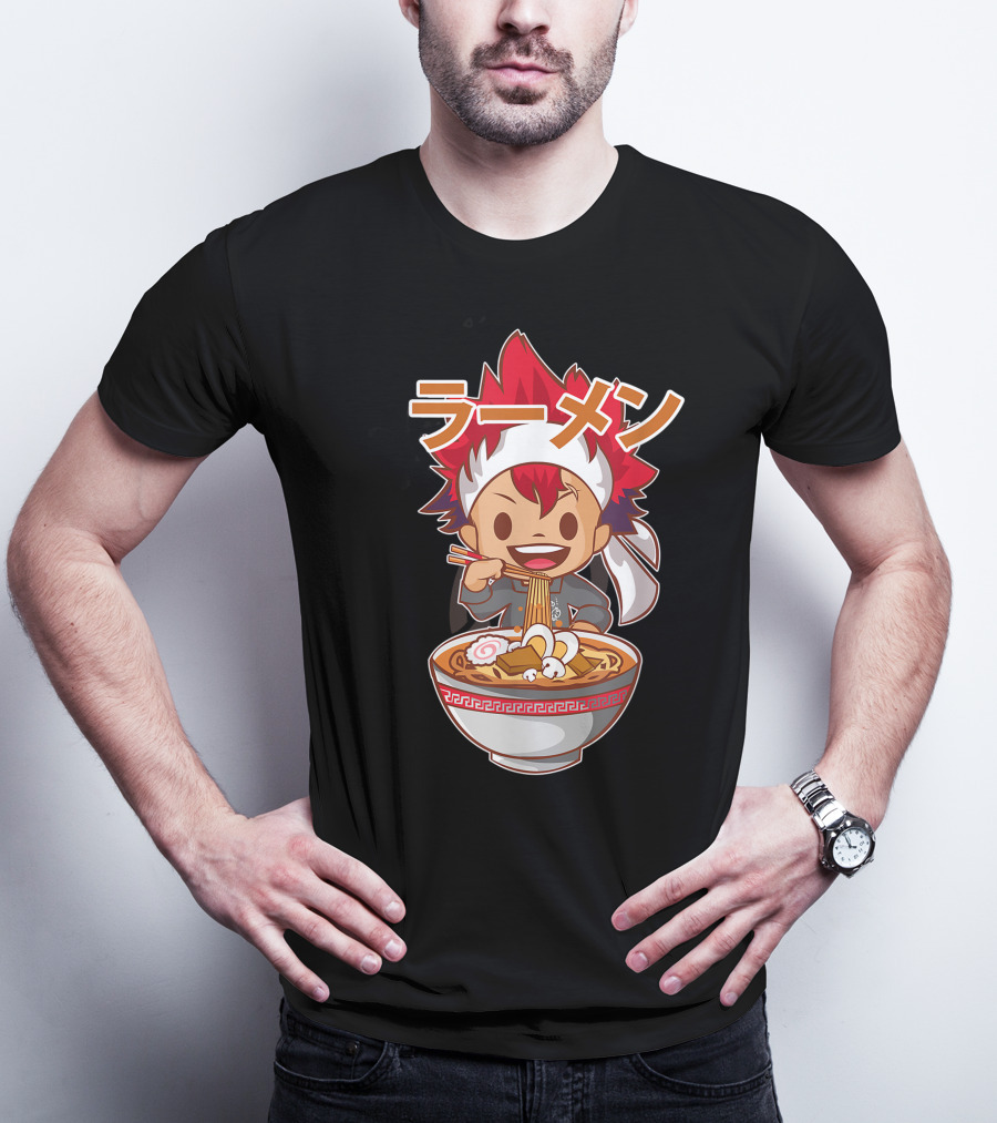 Ramen Anime Character Eating Noodles T-Shirt