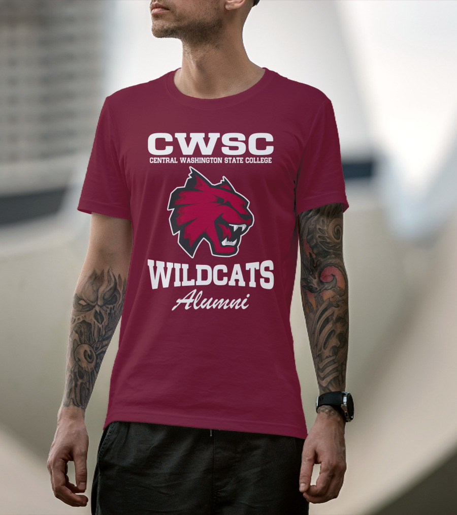 CWSC Central Washington State College Wildcats Alumni T-Shirt