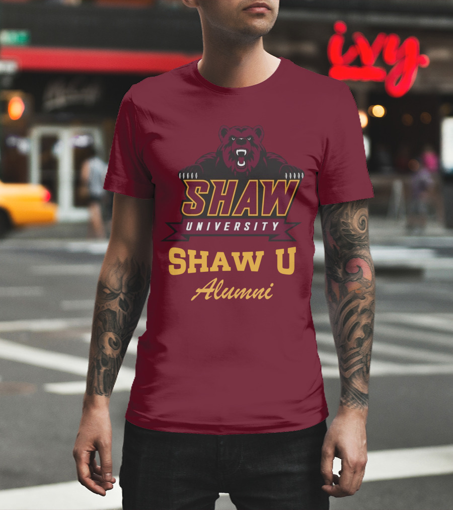 Shaw University Bear Shaw U Alumni T-Shirt