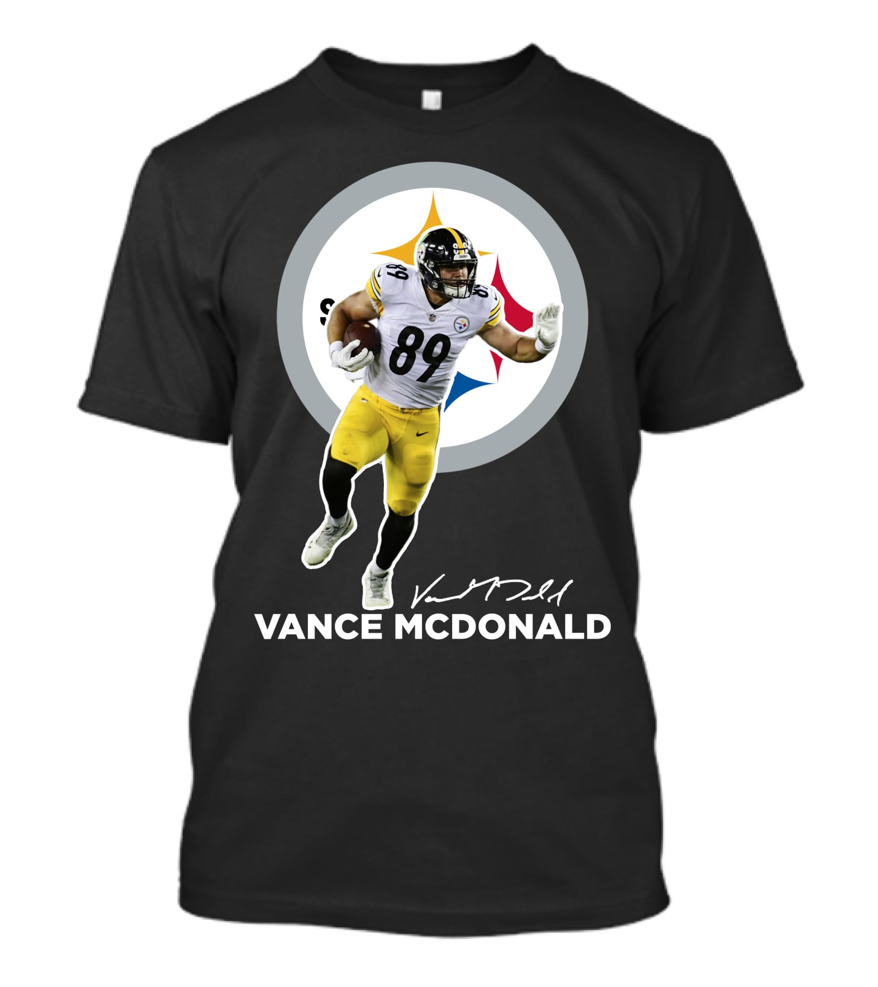 Vance McDonald Pittsburgh Steelers Football Player Signature 89 T-Shirt