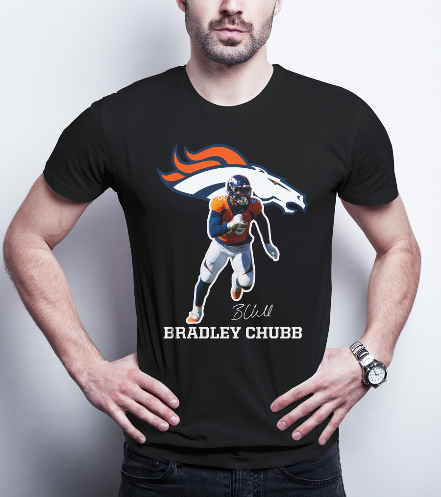 Bradley Chubb Denver Broncos Player Signature T-Shirt
