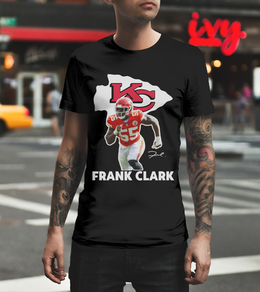 FRANK CLARK KC Football #55 Chiefs Player T-Shirt