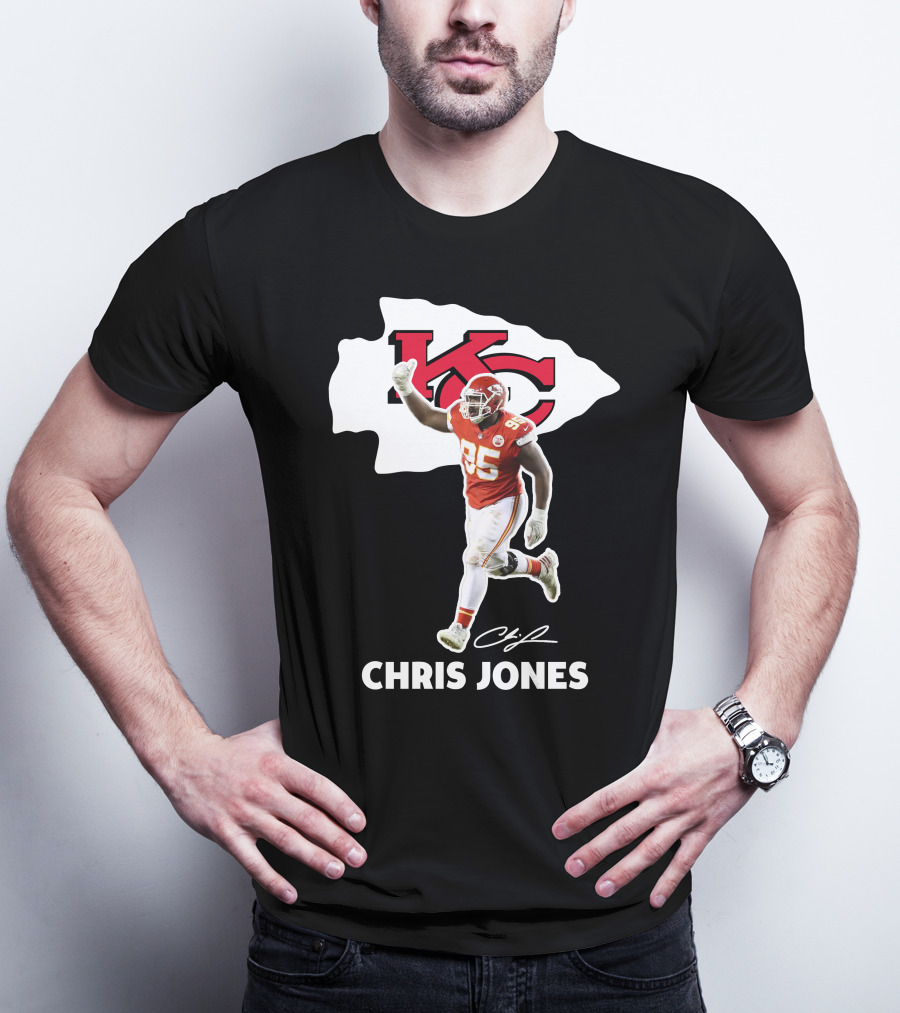 Chris Jones KC Chiefs Player 95 Signature T-Shirt