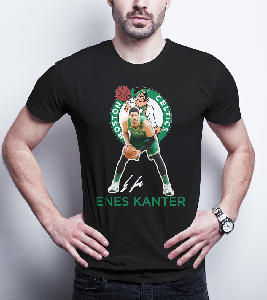 Enes Kanter Boston Celtics Basketball Player Signed Bc06 T-Shirt