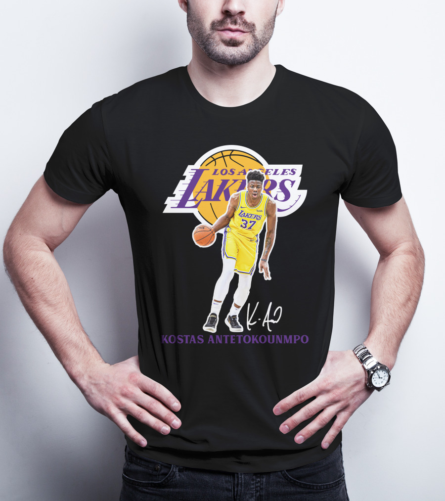 Kostas Antetokounmpo Los Angeles Lakers 37 La12 T-Shirt