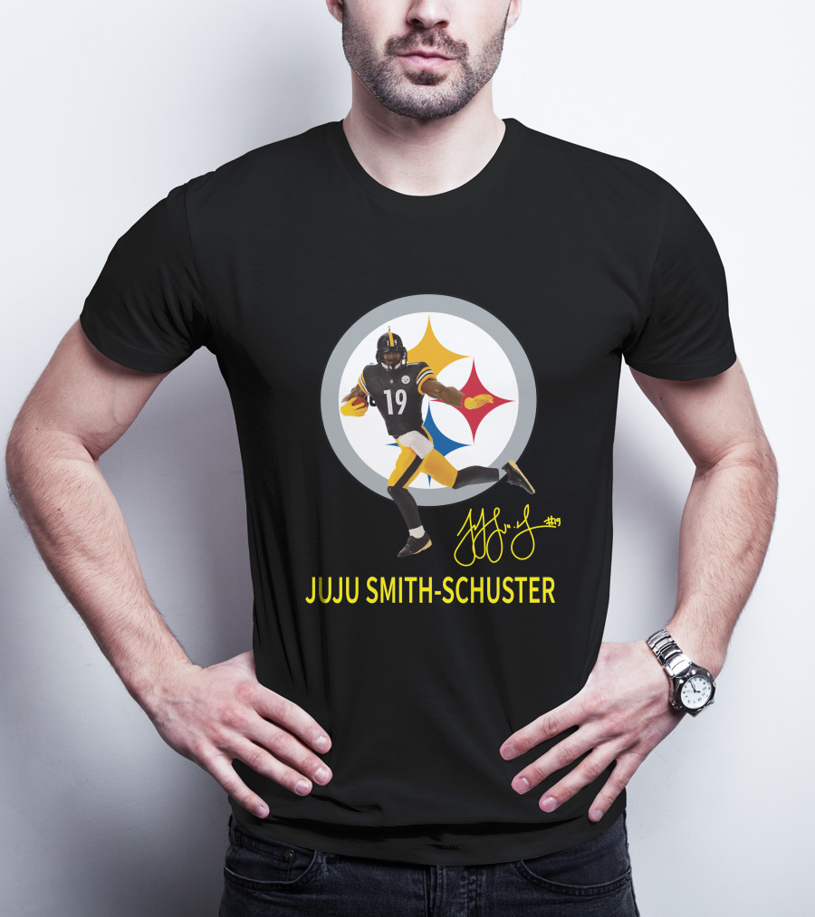 Juju Smith-Schuster 19 Pittsburgh Steelers Football Player Signature T-Shirt