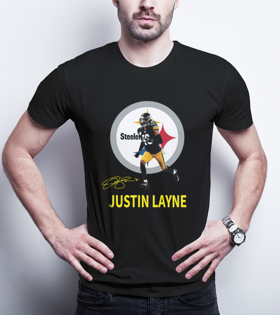 Steelers Justin Layne 31 Player Signature T-Shirt