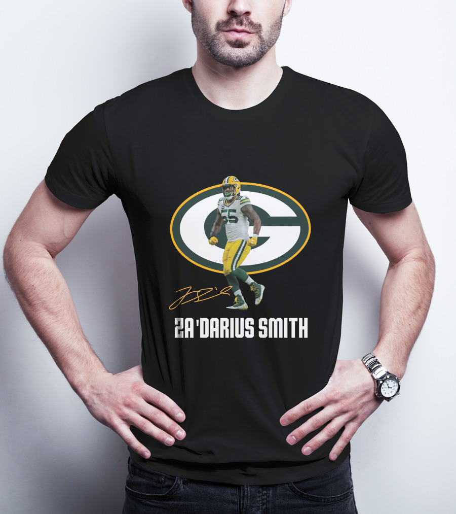 Green Bay Packers 55 Za'darius Smith Autograph T-Shirt