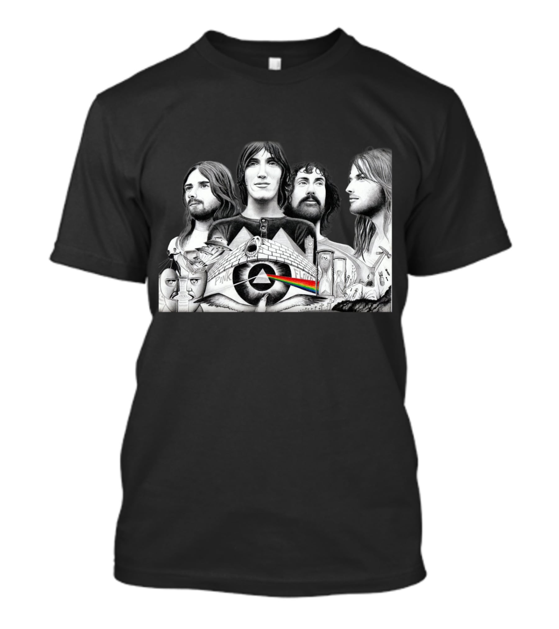 Pink Floyd Dark Side Of The Moon Album Art Band Members T-Shirt