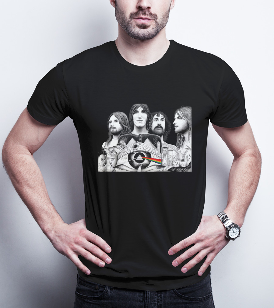 Pink Floyd Dark Side Of The Moon Album Art Band Members T-Shirt