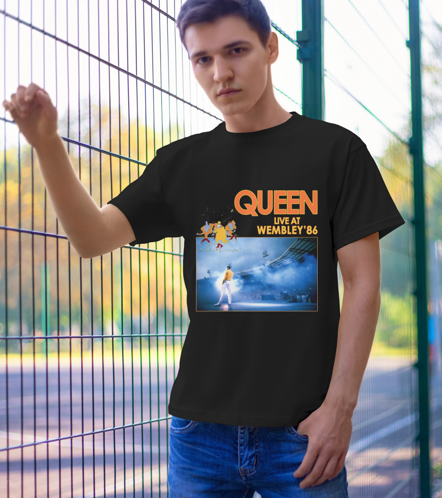 Queen Live At Wembley '86 Stadium Performance T-Shirt