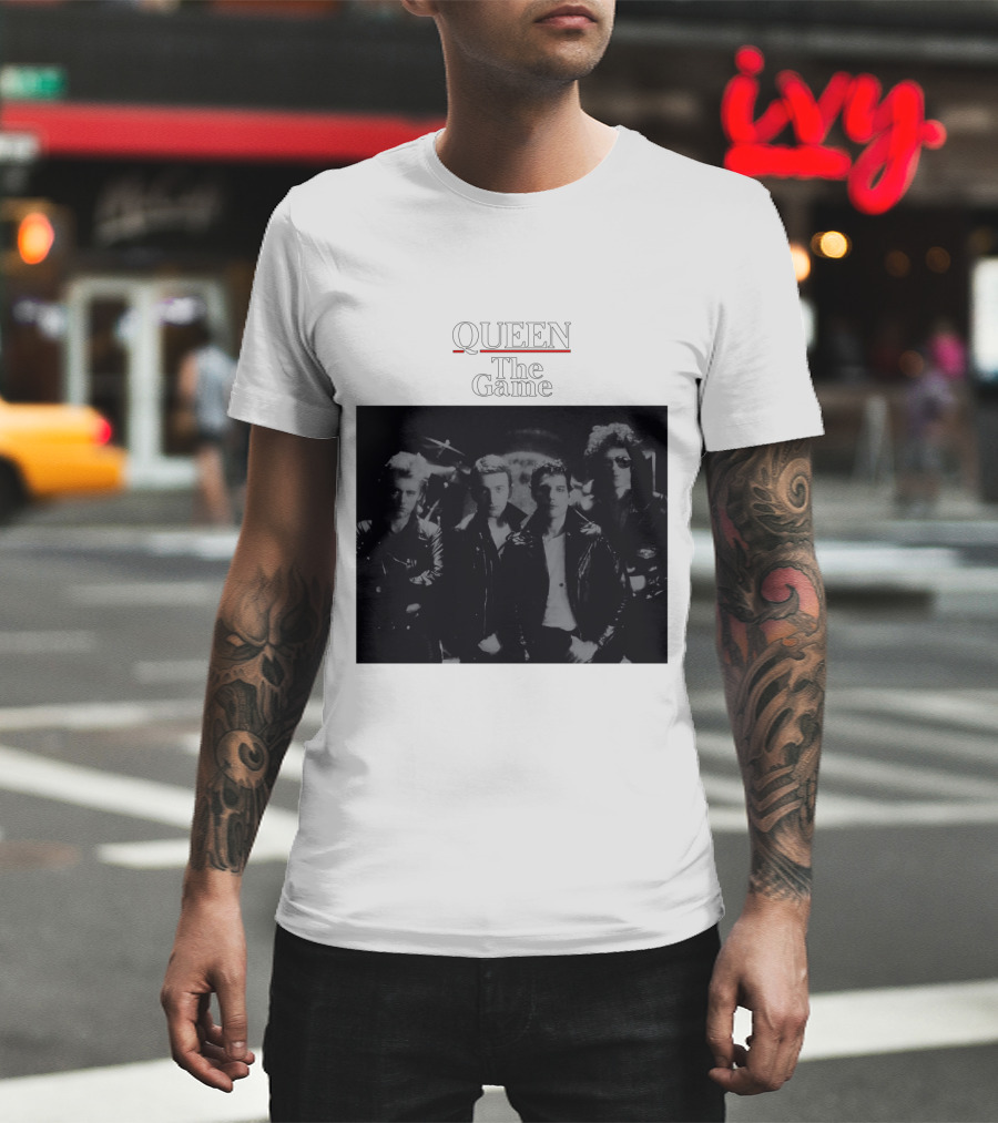 Queen The Game Band Photo Vintage Album Cover T-Shirt