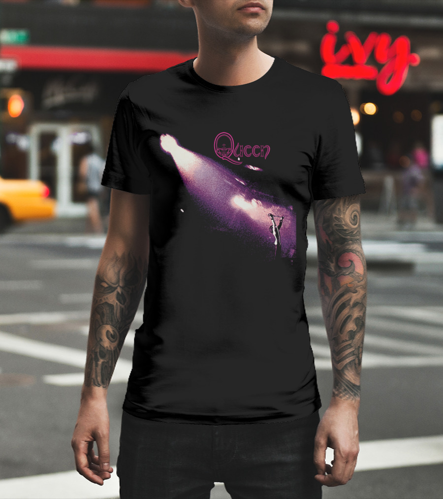 Queen Band Concert Stage Spotlight Freddy Mercury Iconic Performance T-Shirt