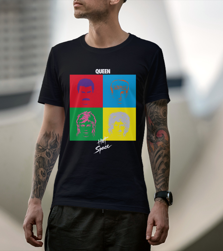 Queen Hot Space Album Pop Art Faces T-Shirt