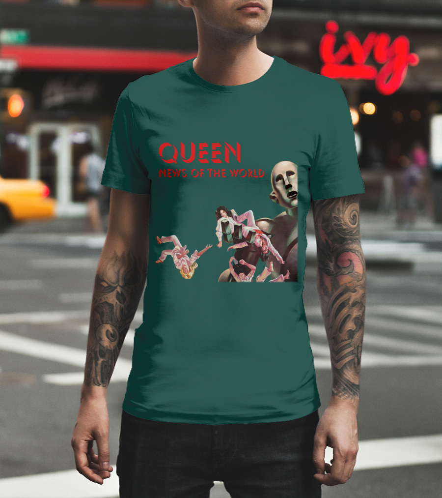 Queen News Of The World Album Cover Robot Artwork T-Shirt