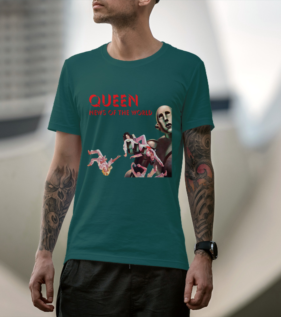 Queen News Of The World Album Cover Robot Artwork T-Shirt