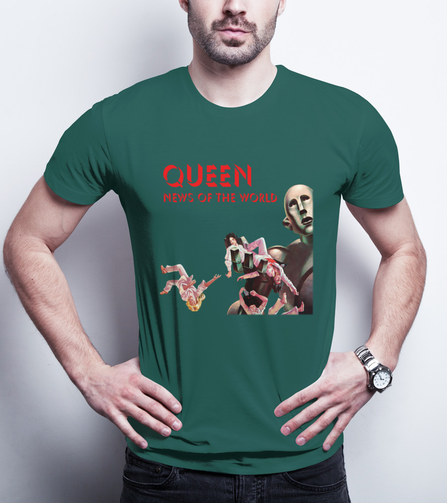 Queen News Of The World Album Cover Robot Artwork T-Shirt