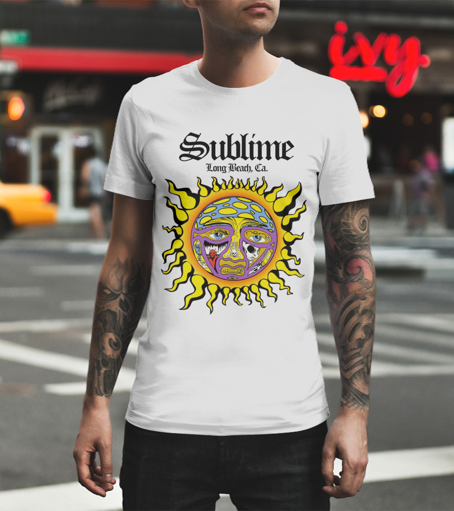 Sublime Long Beach Ca Sunface Artwork T-Shirt