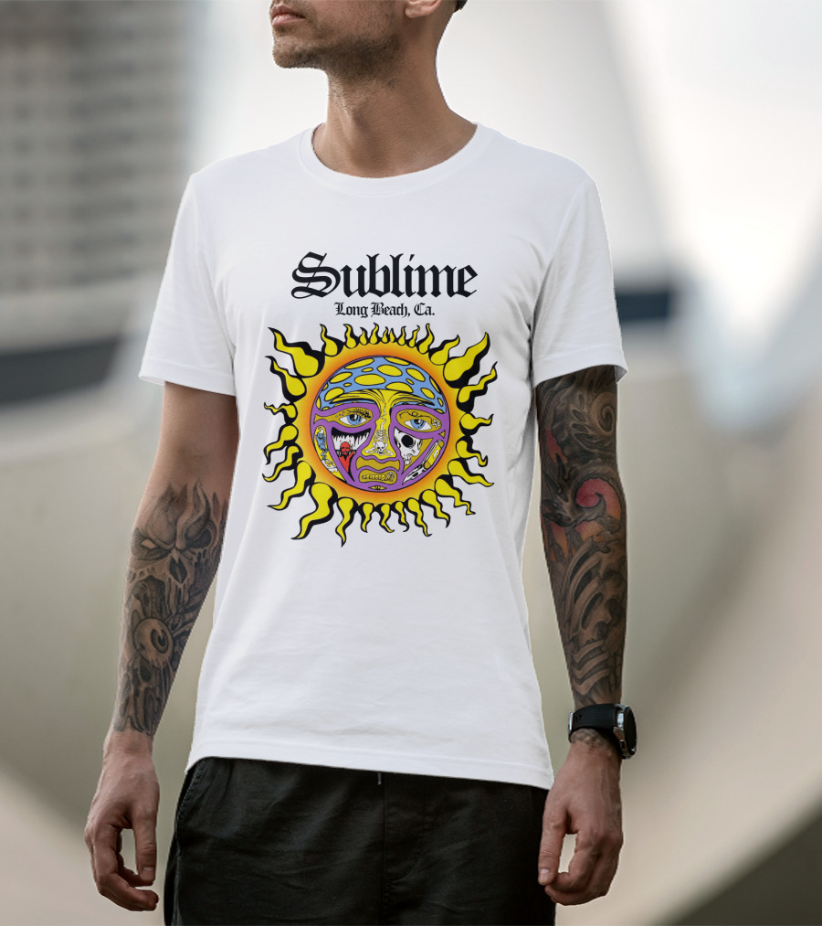 Sublime Long Beach Ca Sunface Artwork T-Shirt