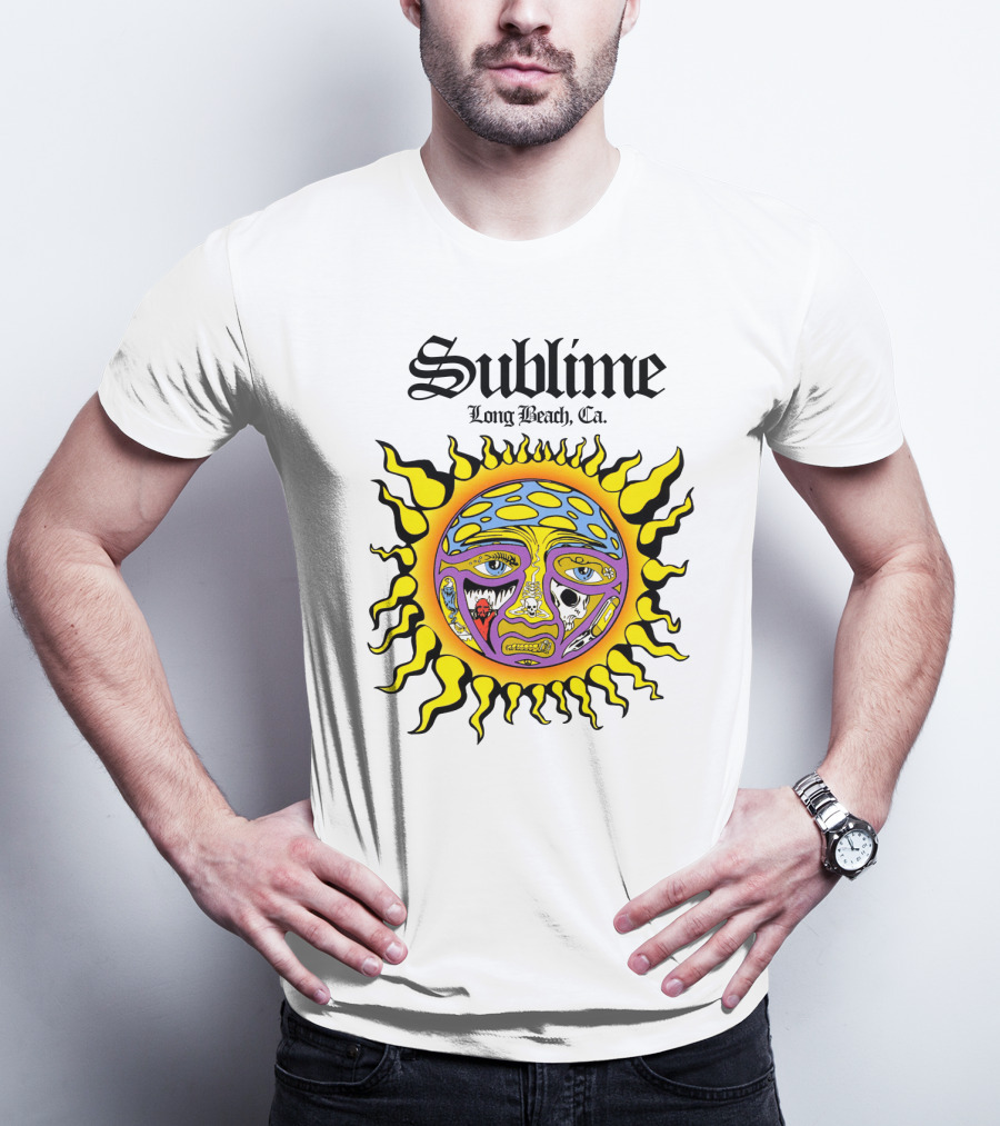 Sublime Long Beach Ca Sunface Artwork T-Shirt