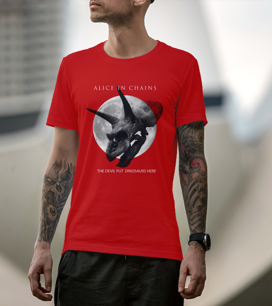 Alice In Chains The Devil Put Dinosaurs Here T-Shirt