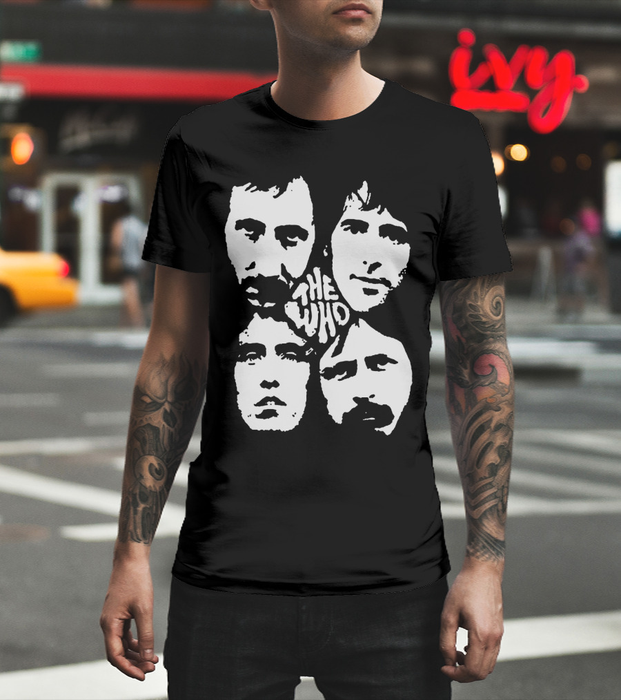 The Who Classic Band Member Faces T-Shirt