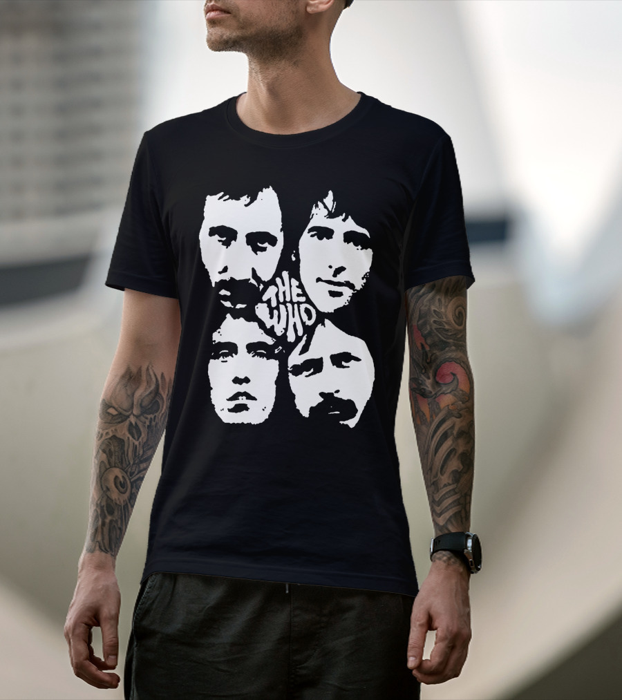 The Who Classic Band Member Faces T-Shirt