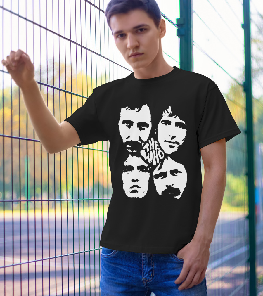 The Who Classic Band Member Faces T-Shirt