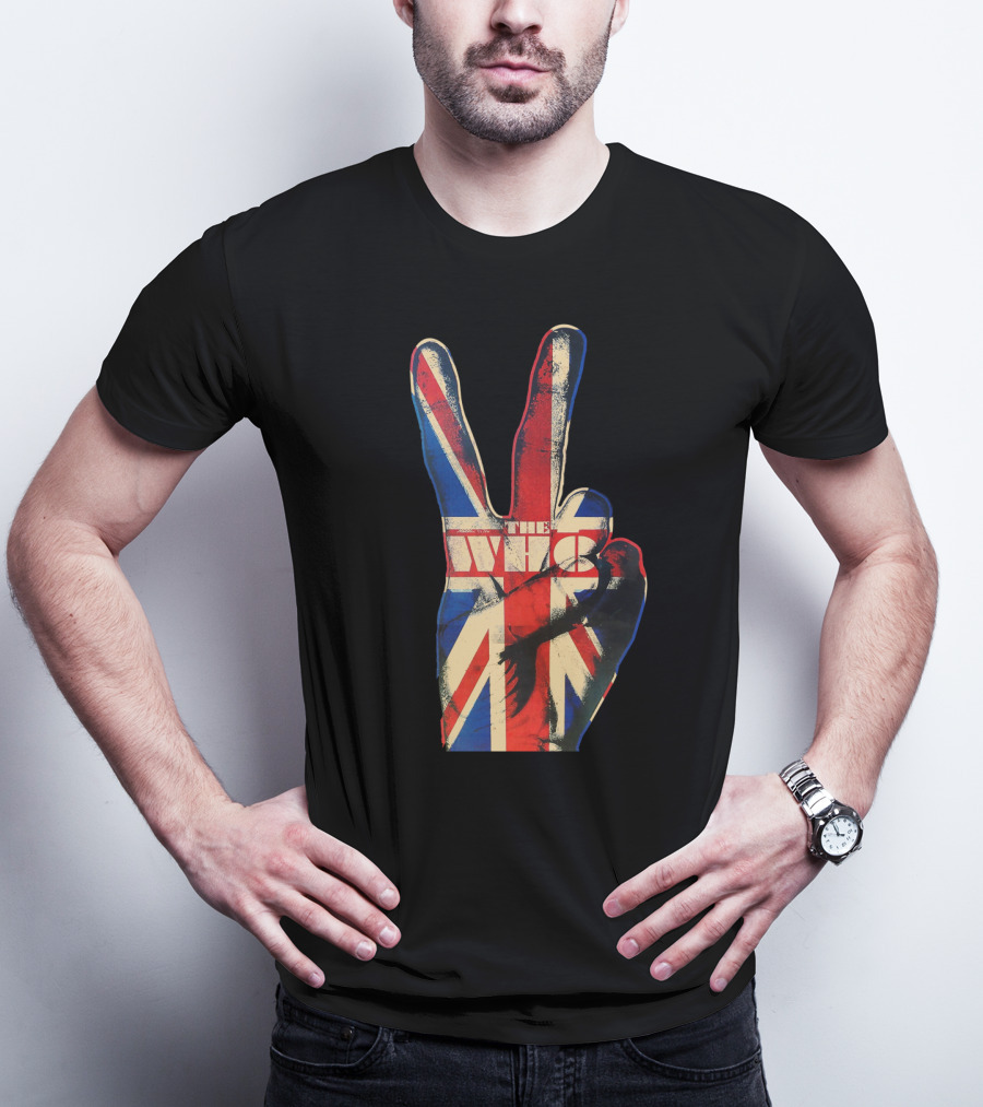 The Who Union Jack Peace Sign T-Shirt