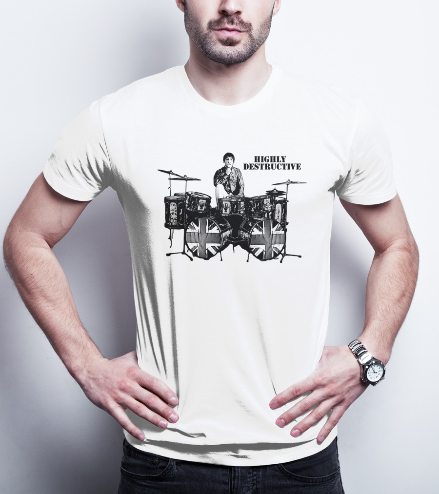 Highly Destructive Tw 30 Union Jack Drummer T-Shirt