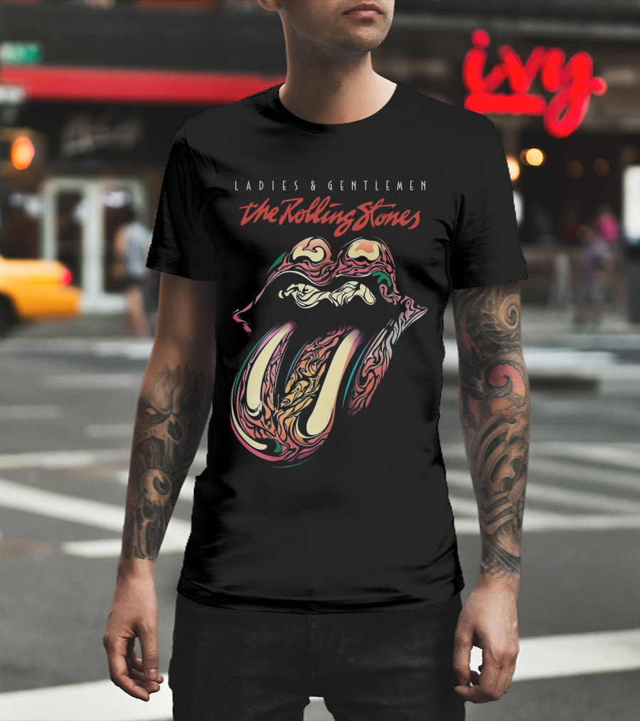 Ladies & Gentlemen The Rolling Stones Psychedelic Tongue T-Shirt